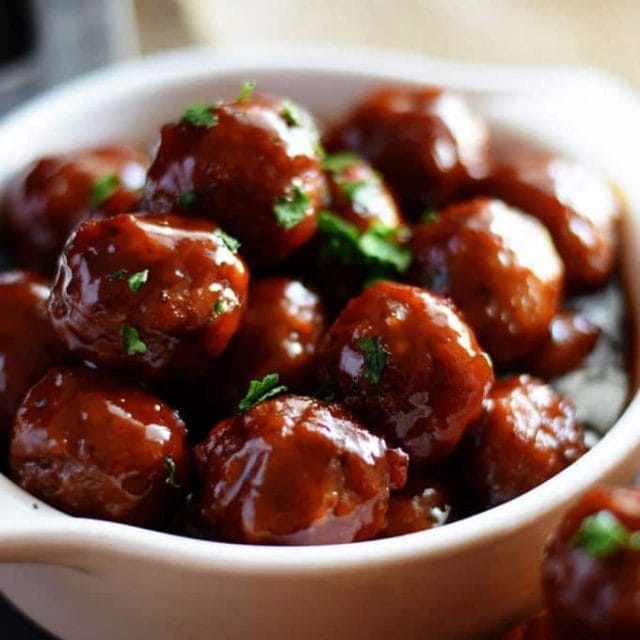 Strawberry Jelly Meatballs - Soulfully Made