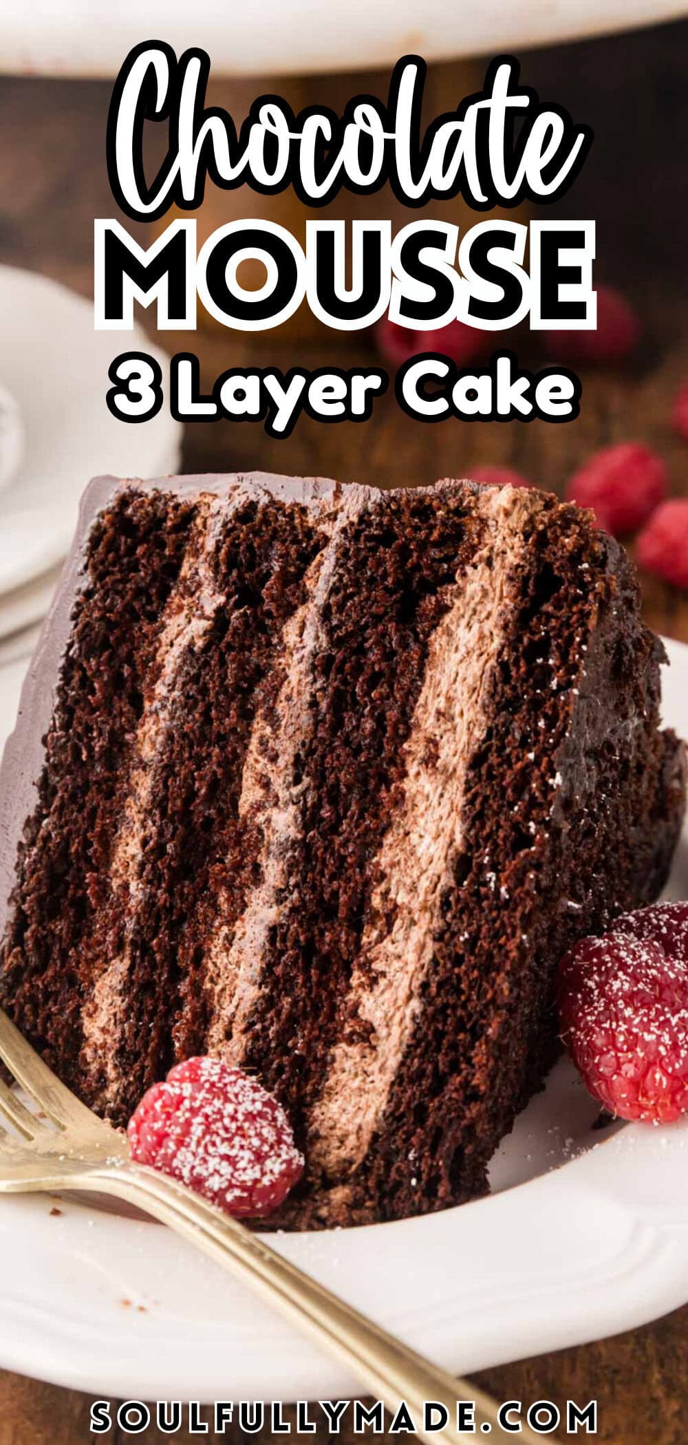 3 Layer Chocolate Mousse Cake - Soulfully Made