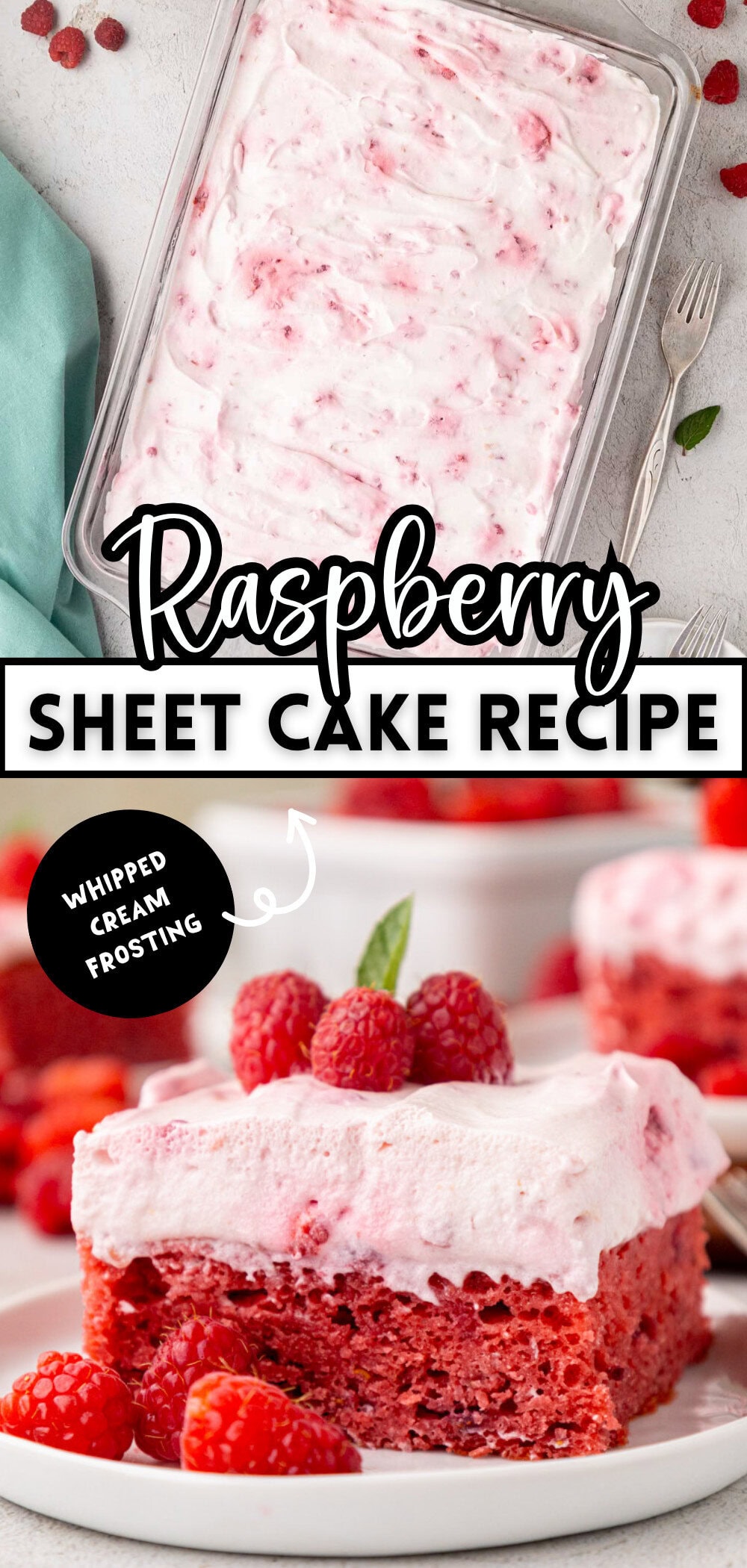 Easy Raspberry Sheet Cake - Soulfully Made