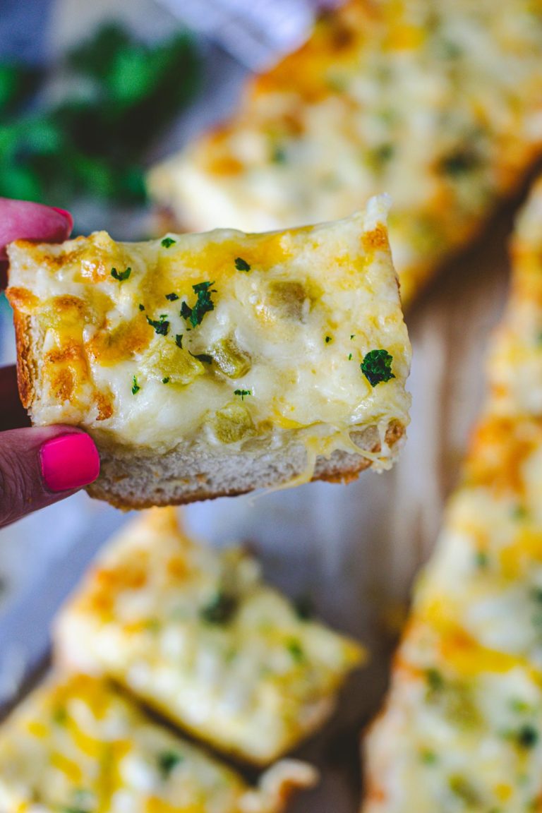 Cheesy Green Chile Bread - Soulfully Made