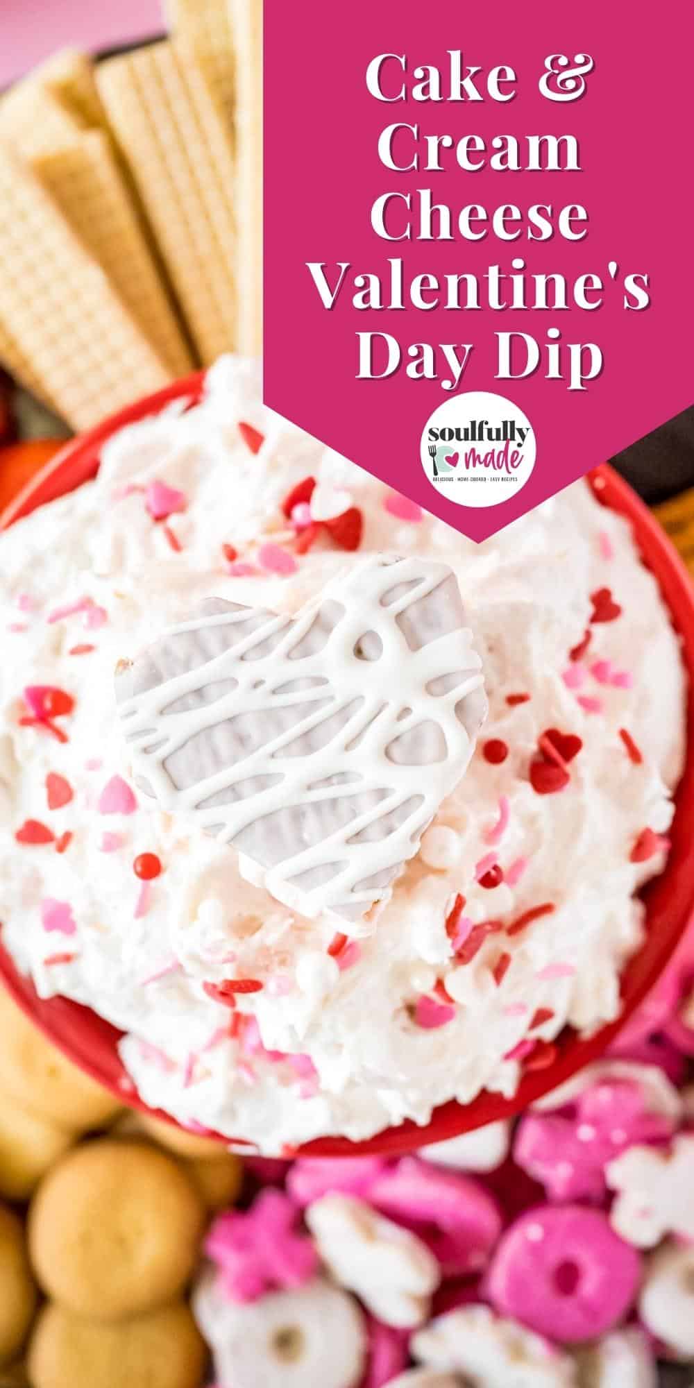 Heart Snack Cake Valentine's Day Dip - Soulfully Made