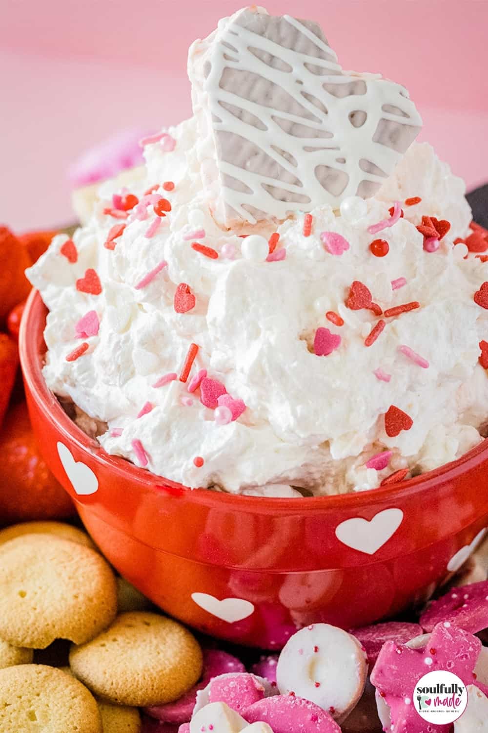 Heart Snack Cake Valentine's Day Dip - Soulfully Made