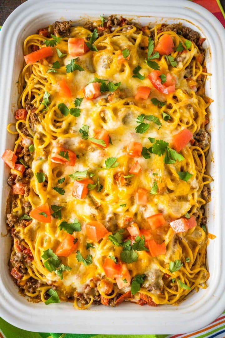 Taco Spaghetti Bake - Soulfully Made