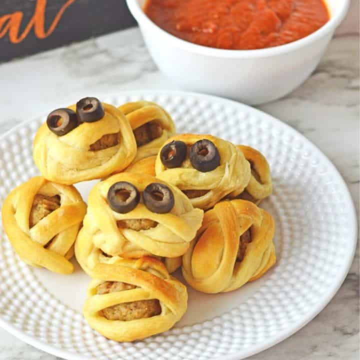 Mummy Meatball Crescent Bites - Soulfully Made