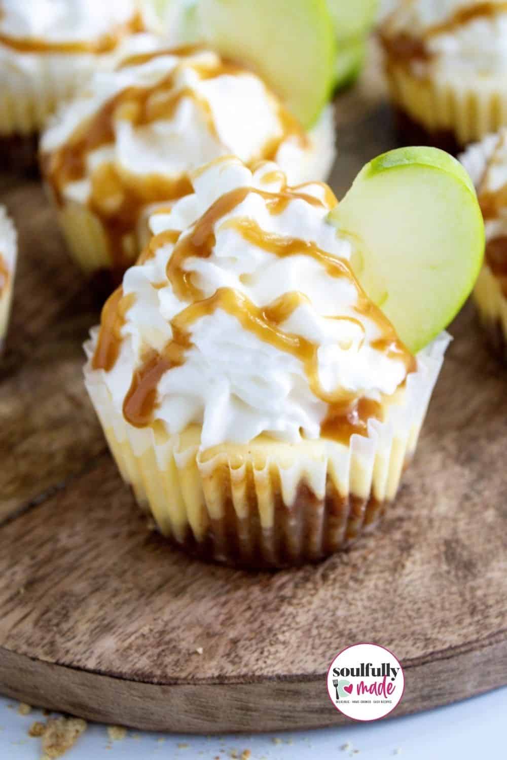 Caramel Apple Mini Cheesecakes - Soulfully Made
