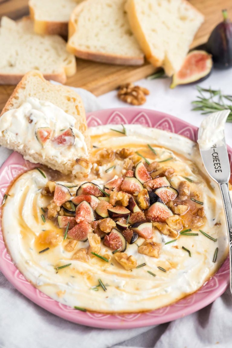 Whipped Feta Dip with Figs, Nuts, and Honey - Soulfully Made