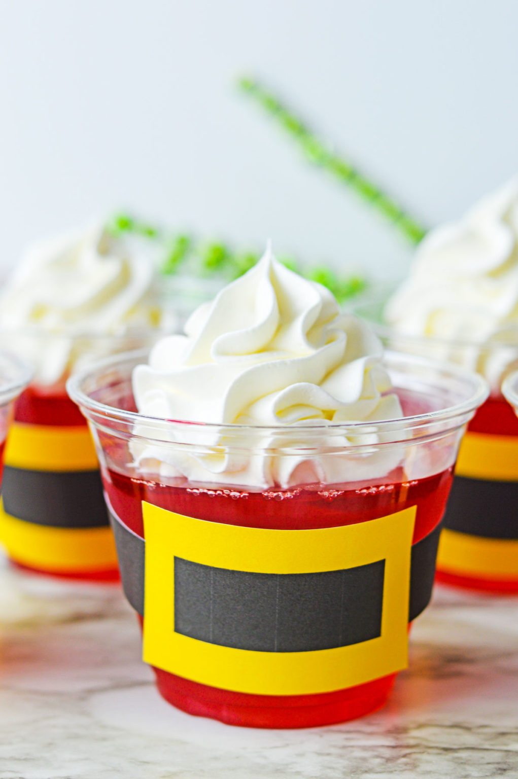 Santa Jello Cups (Printable Santa Belt) - Soulfully Made