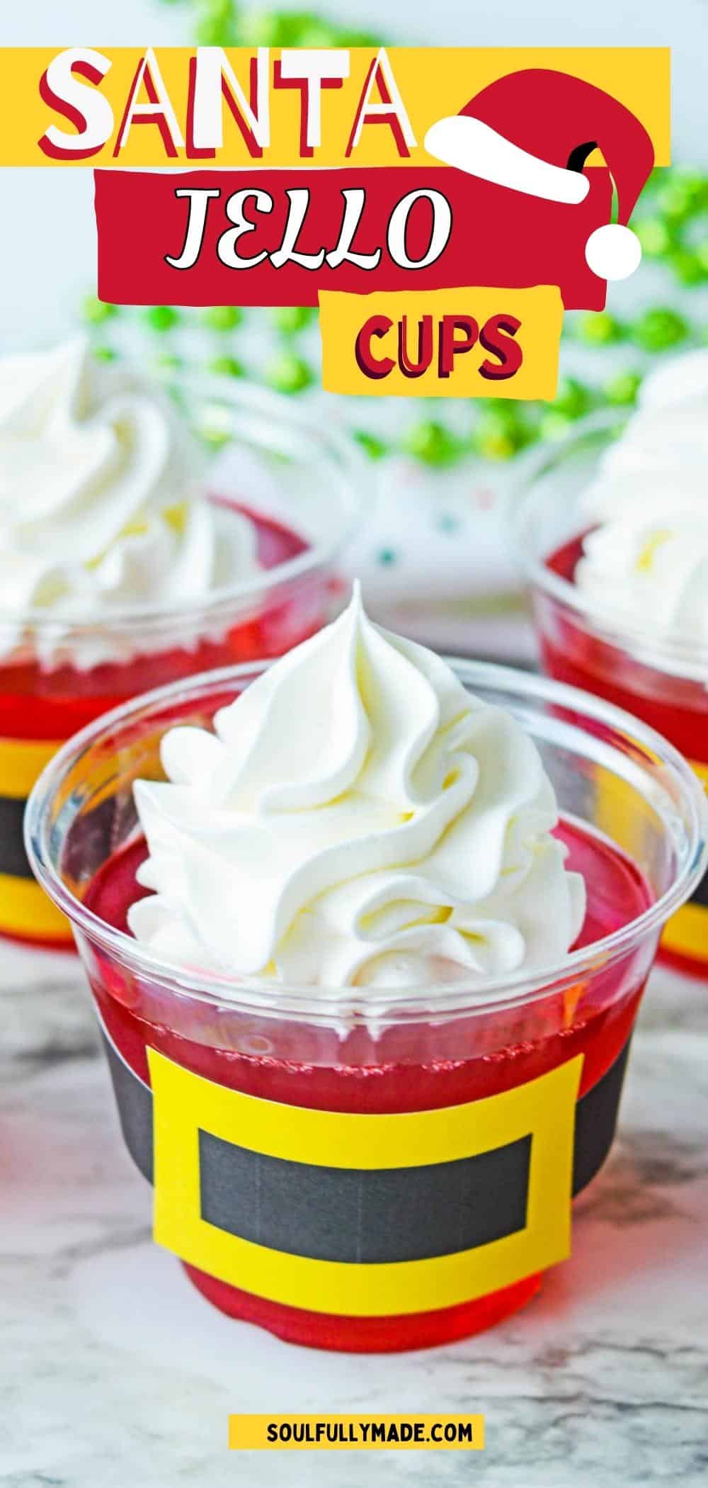 Santa Jello Cups (Printable Santa Belt) - Soulfully Made