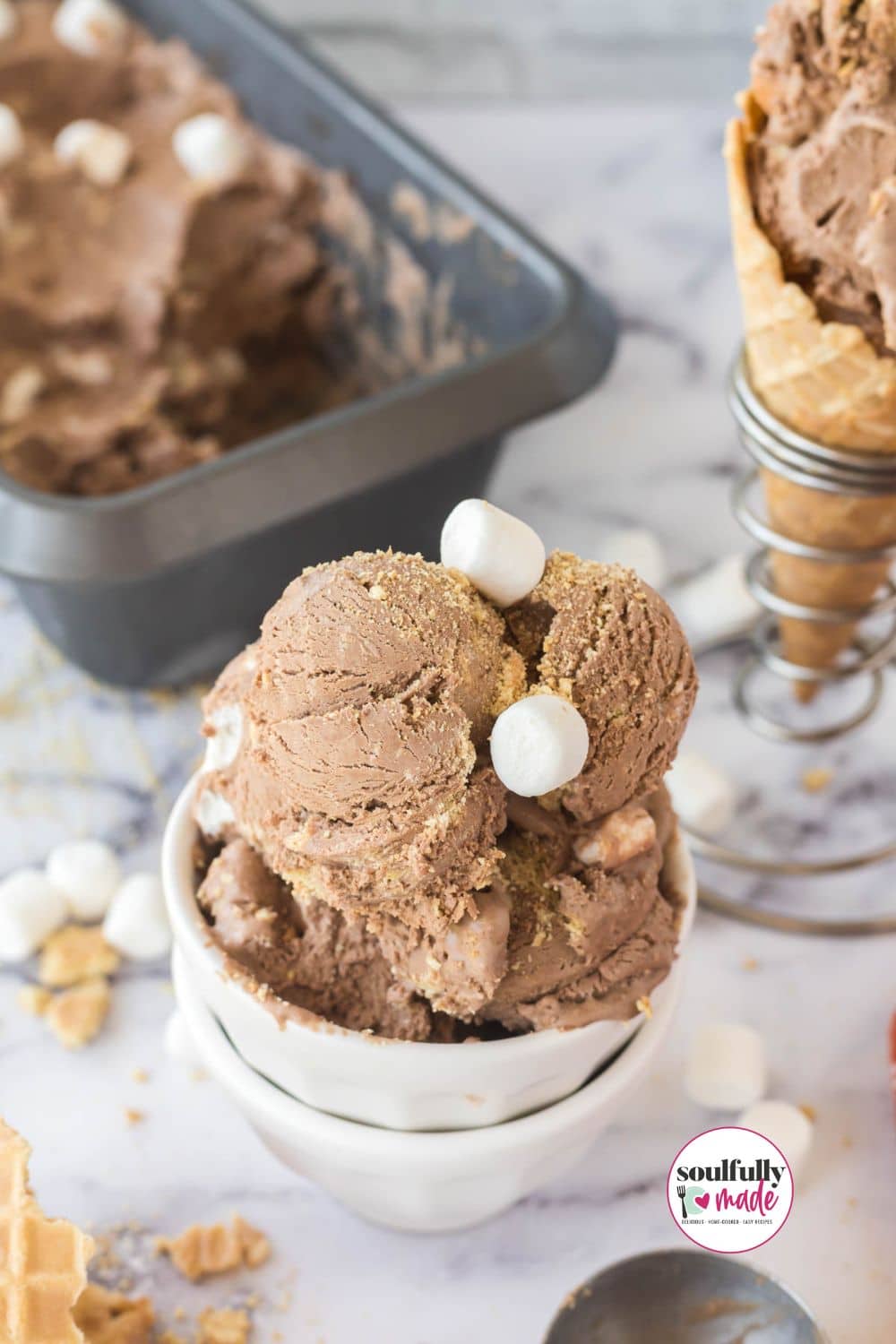 S'mores Ice Cream Recipe (No-Churn) - Soulfully Made