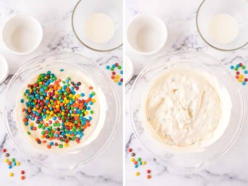 No-Churn M&M Ice Cream - Soulfully Made