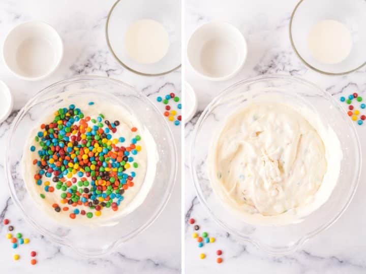 No-Churn M&M Ice Cream - Soulfully Made