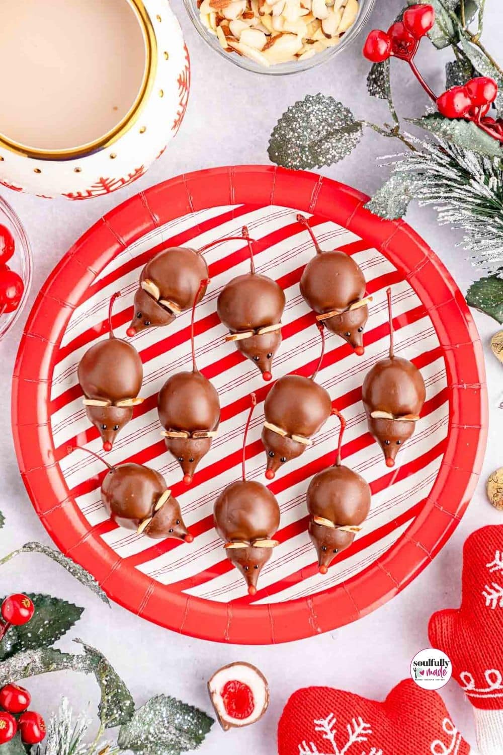 Chocolate Covered Cherry Mice - Soulfully Made
