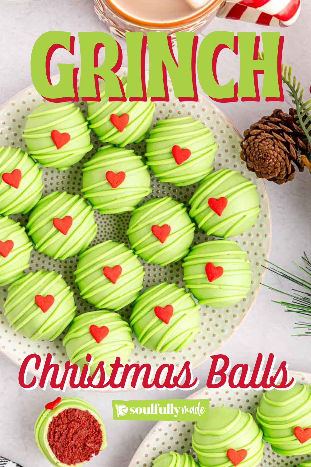 Grinch Red Velvet Oreo Balls - Soulfully Made