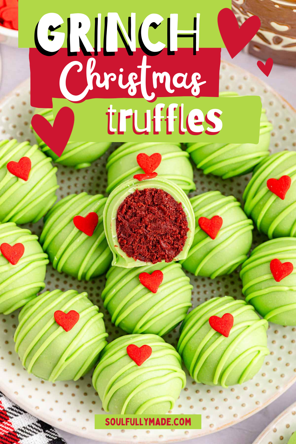 Grinch Red Velvet Oreo Balls - Soulfully Made