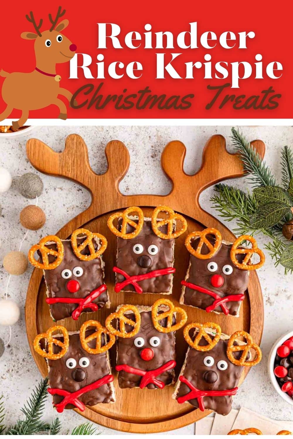 Reindeer Rice Krispies Treats - Soulfully Made
