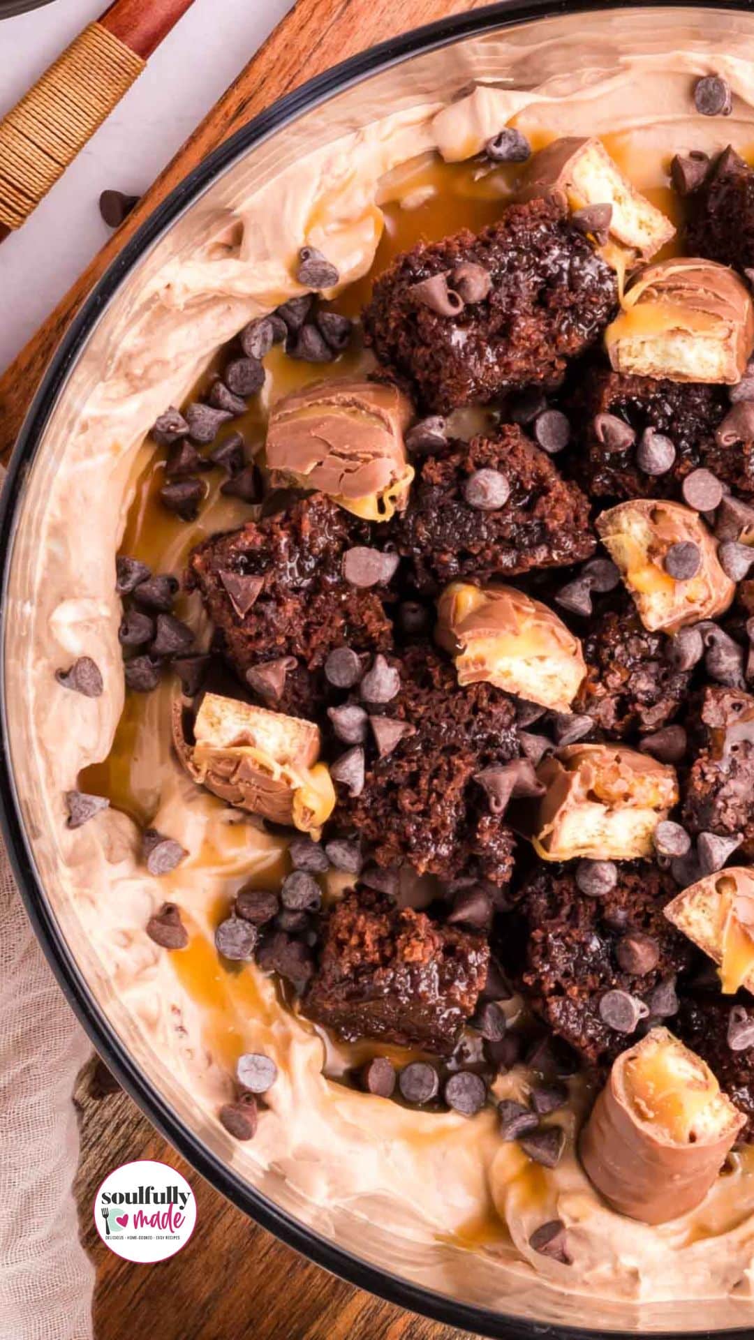 Chocolate Cheesecake Brownie Trifle - Soulfully Made