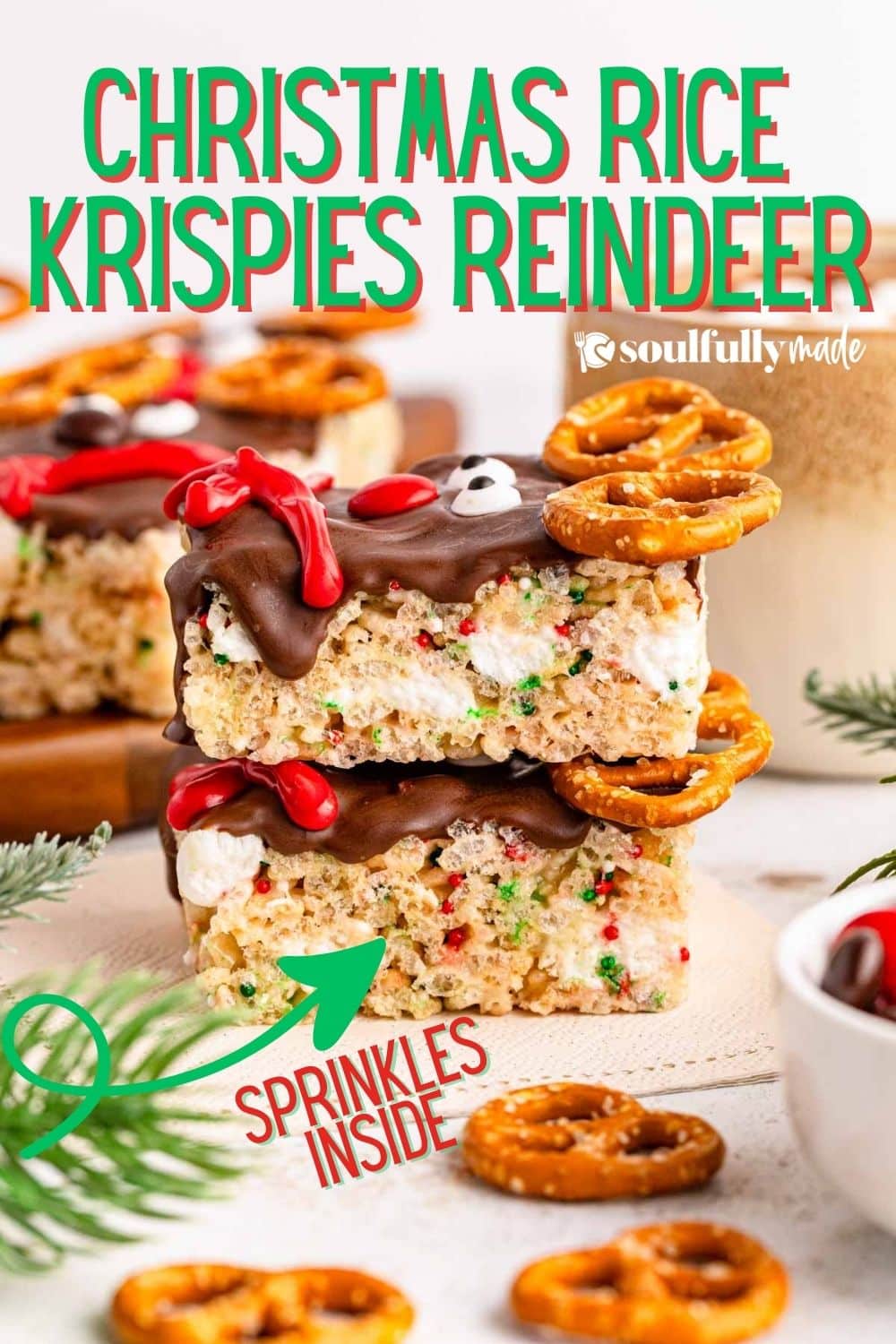 Reindeer Rice Krispies Treats - Soulfully Made