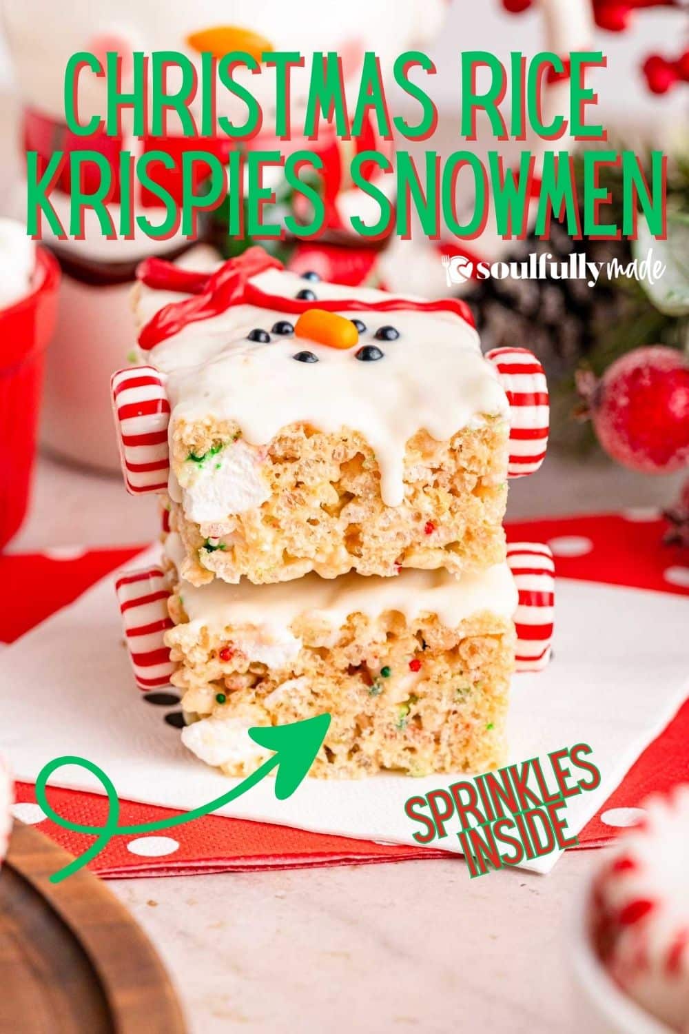 Snowman Rice Krispies Treats - Soulfully Made