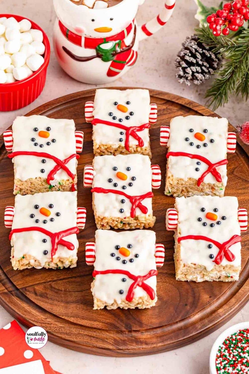 Snowman Rice Krispies Treats - Soulfully Made