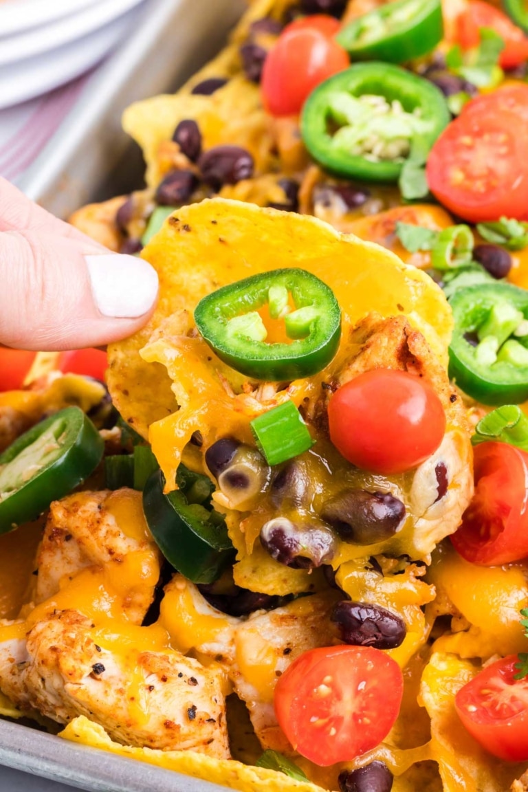 Loaded Chicken Nachos Recipe - Soulfully Made