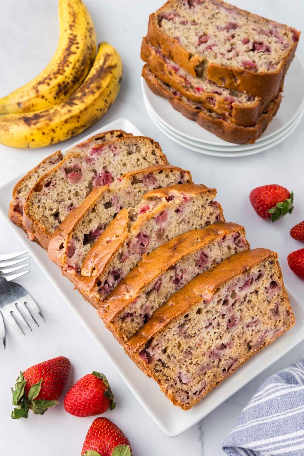 Strawberry Banana Bread Recipe - Soulfully Made