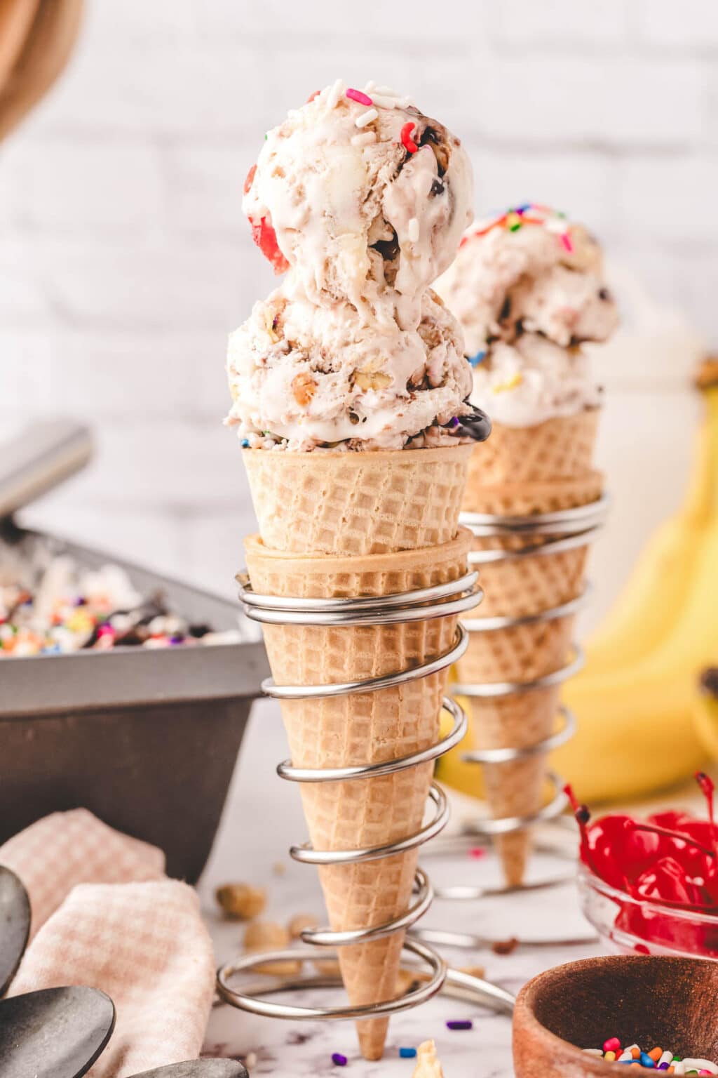 Banana Split Ice Cream Recipe (No-Churn Recipe) - Soulfully Made