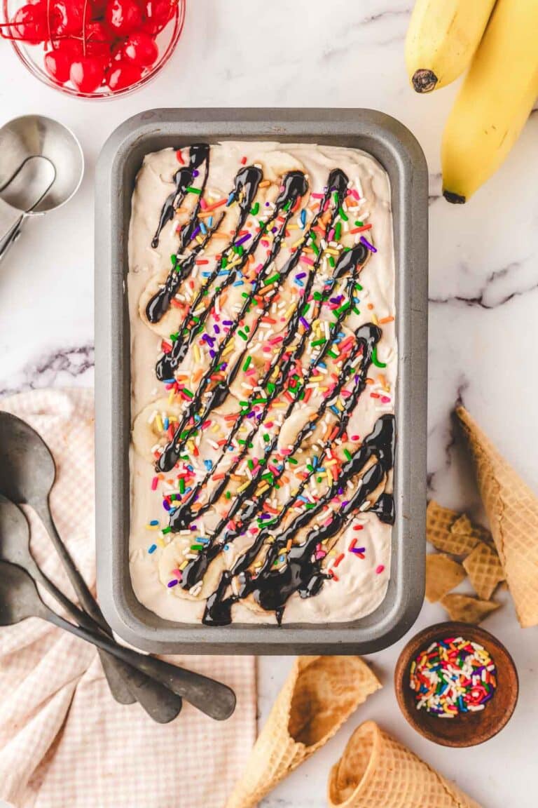 Banana Split Ice Cream Recipe (No-Churn Recipe) - Soulfully Made