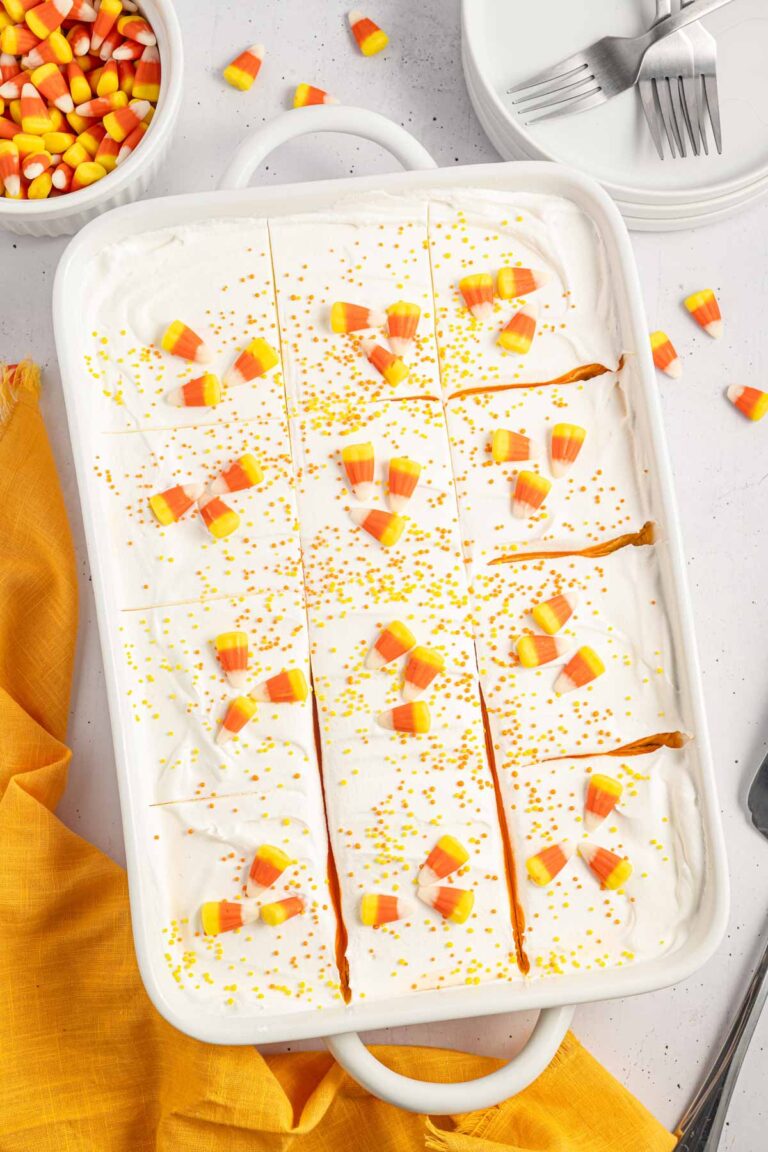 No-Bake Candy Corn Lush - Soulfully Made