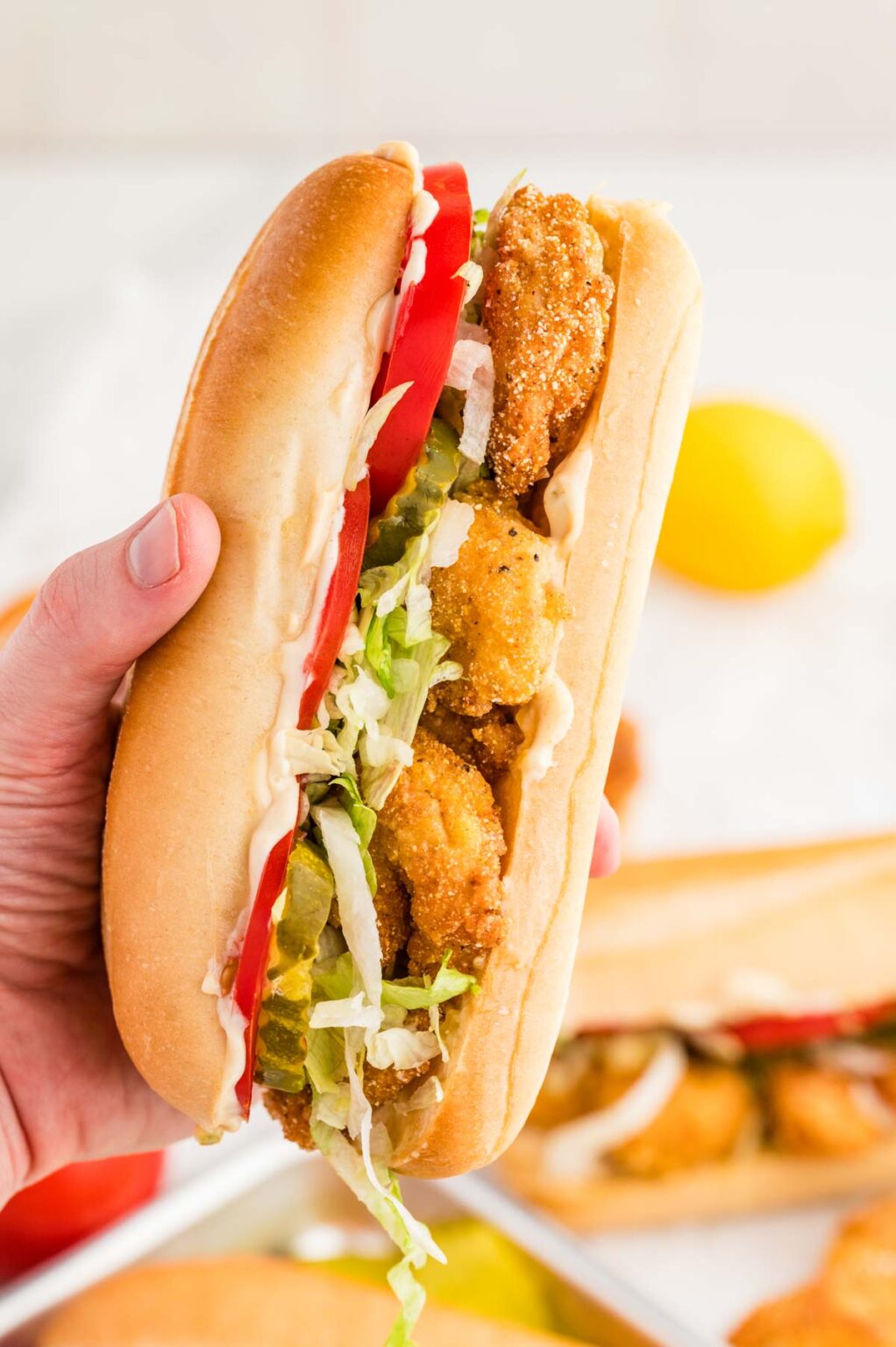 The Best Po Boy (Shrimp + Homemade Remoulade Sauce)