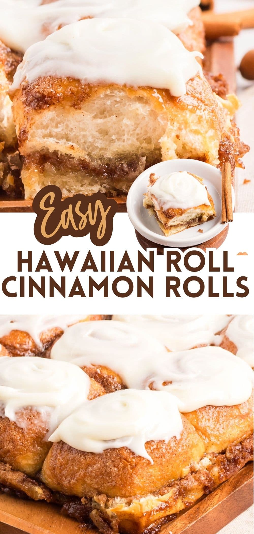 Hawaiian Roll Cinnamon Rolls with Cream Cheese Icing - Soulfully Made